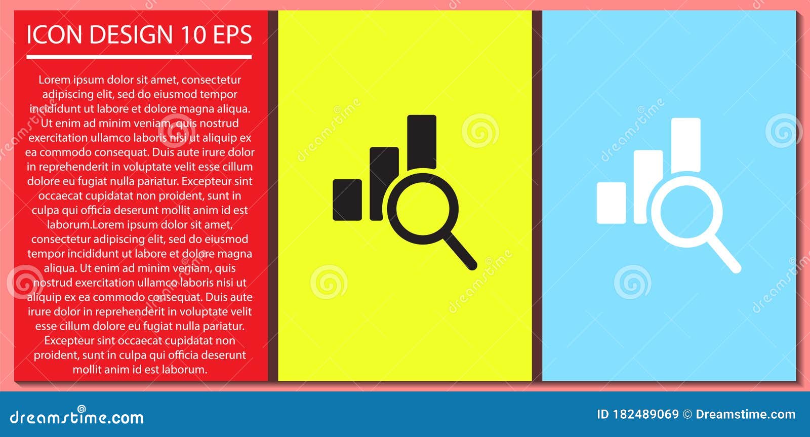 Chart Vector Icon , Lorem Ipsum Flat Design Stock Image - Image of ...