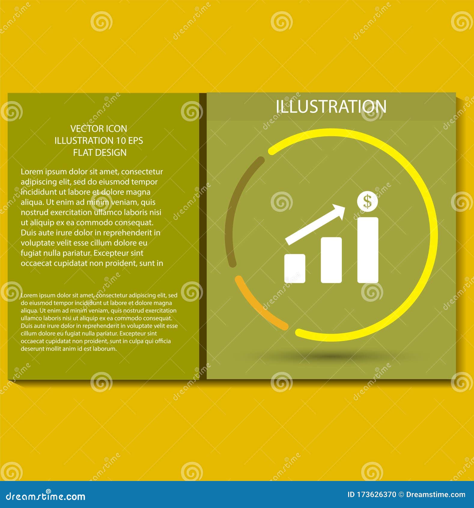 Chart Vector Icon , Lorem Ipsum Flat Design Stock Illustration ...