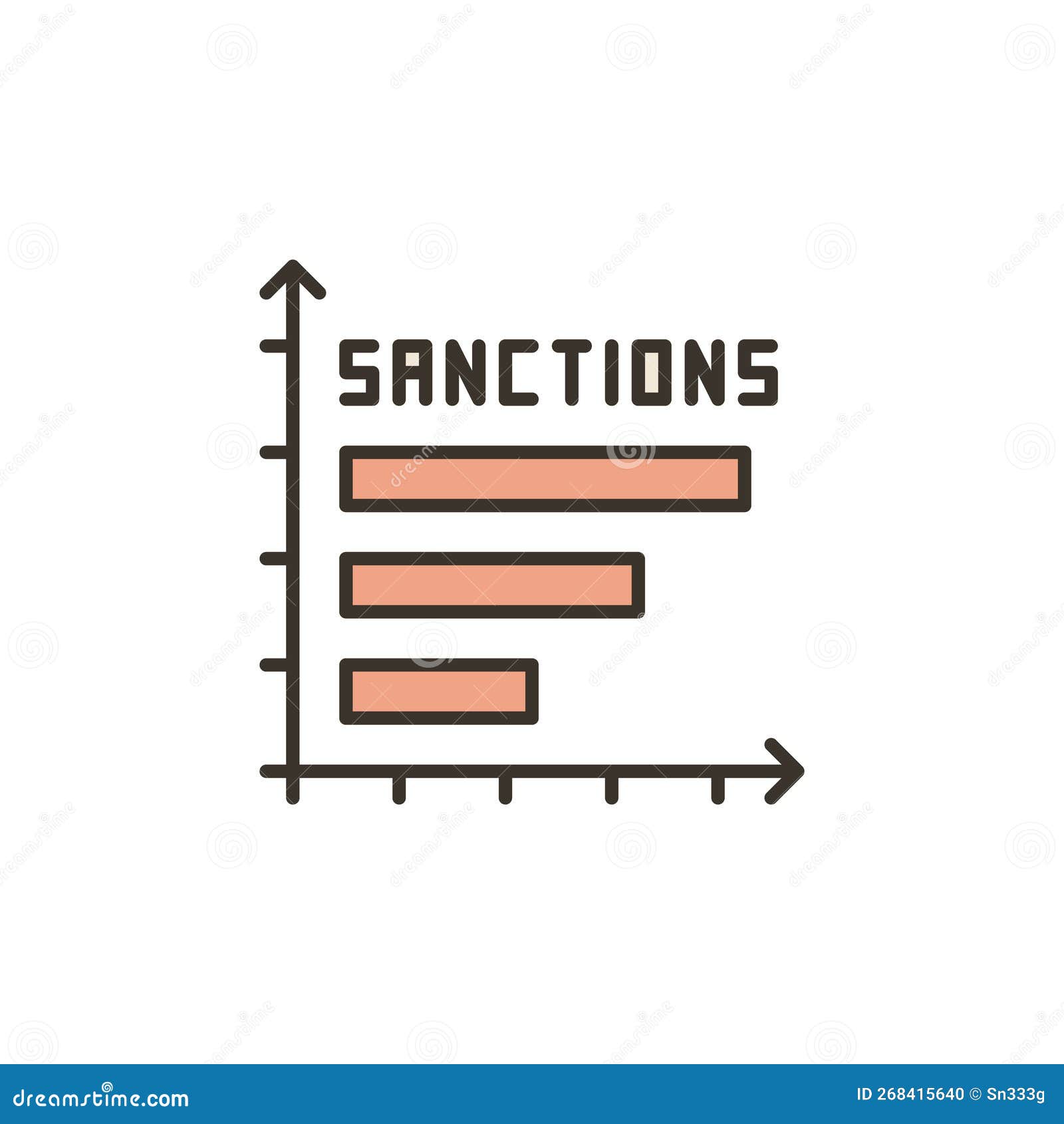 Sanctions Chart Vector Concept Linear Icon Or Sign | CartoonDealer.com ...