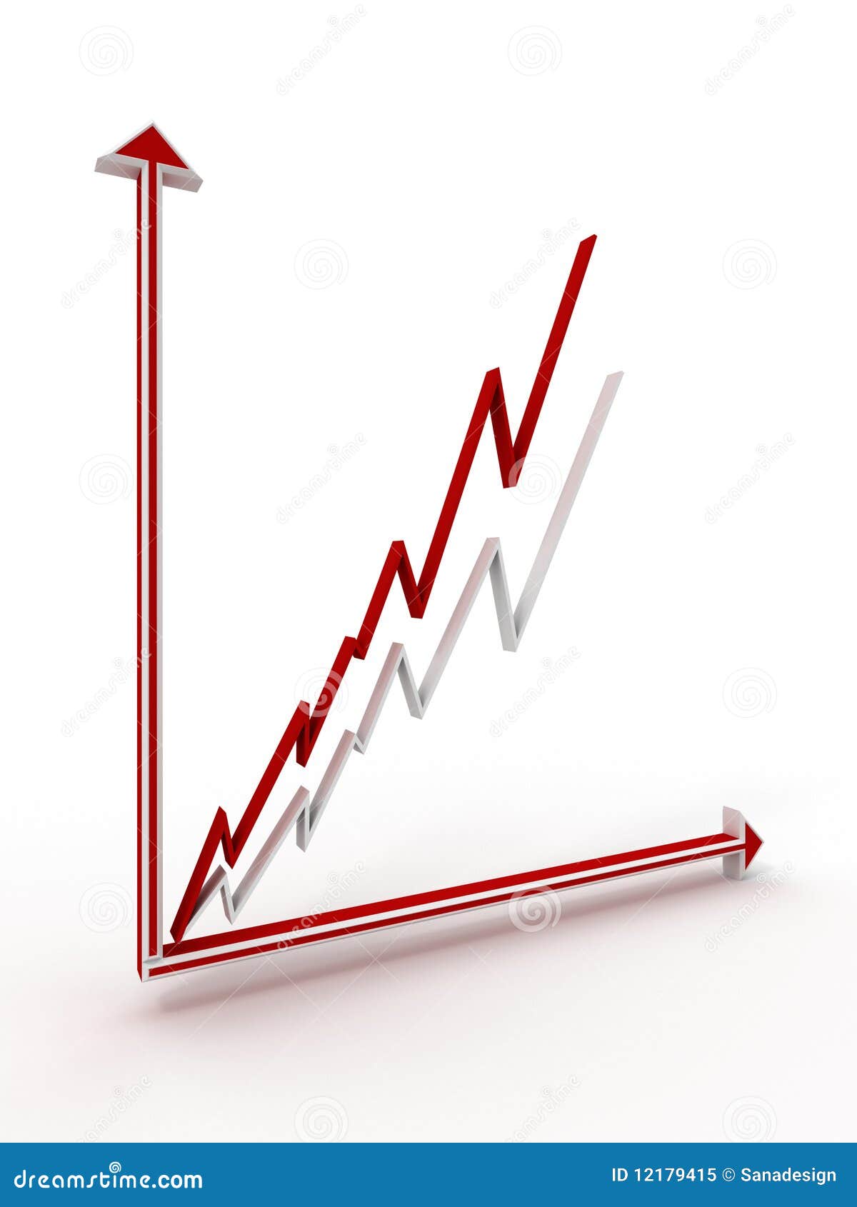 Chart on white background stock illustration. Illustration of business ...