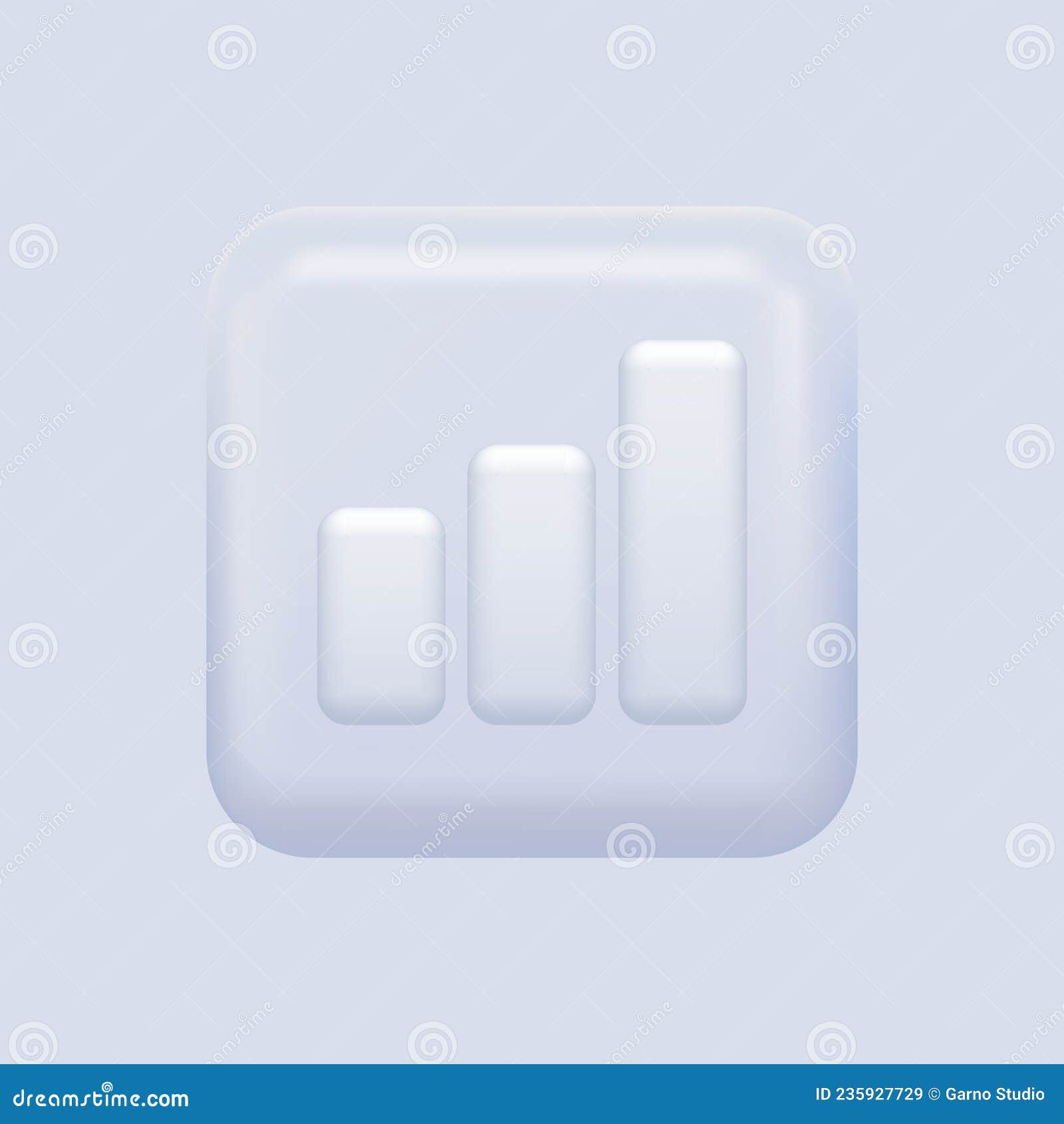 Chart White Icon. Isolated Graph Button Stock Vector - Illustration of ...