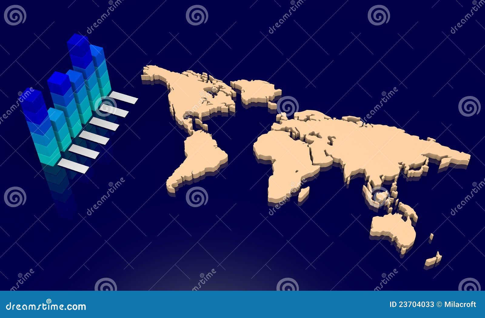 Chart with world map stock illustration. Illustration of chart - 23704033