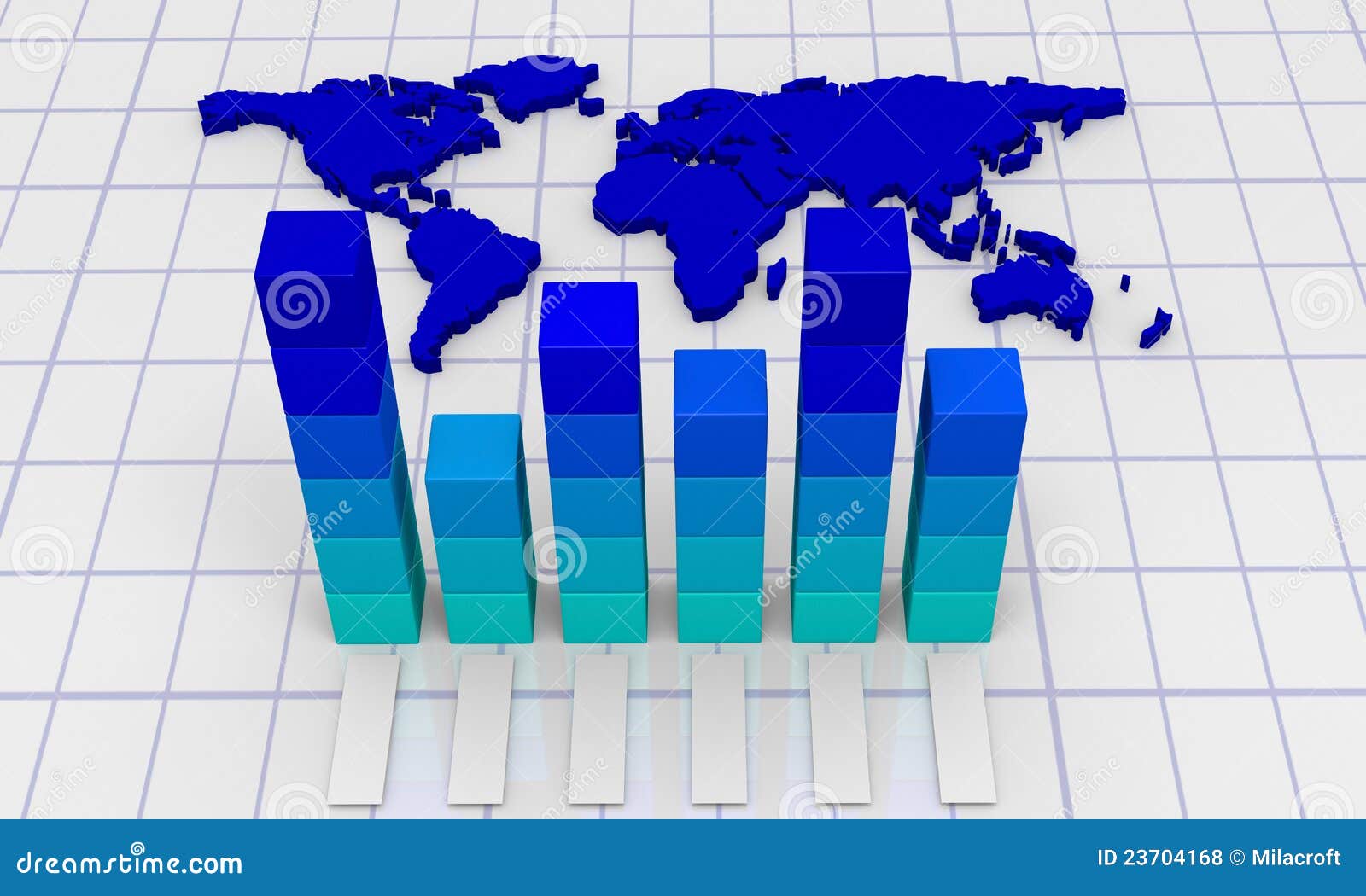 Chart with world map stock illustration. Illustration of growth - 23704168