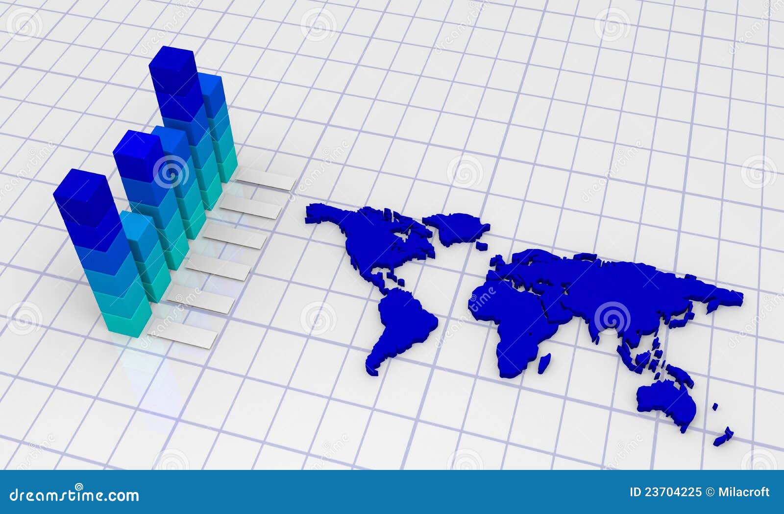 Chart with world map stock illustration. Illustration of graphic - 23704225