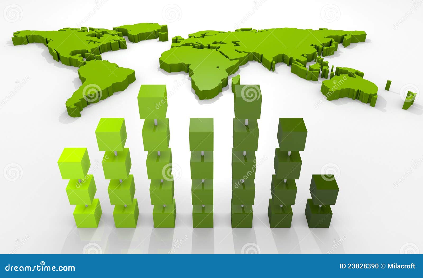 Chart with world map stock illustration. Illustration of information ...