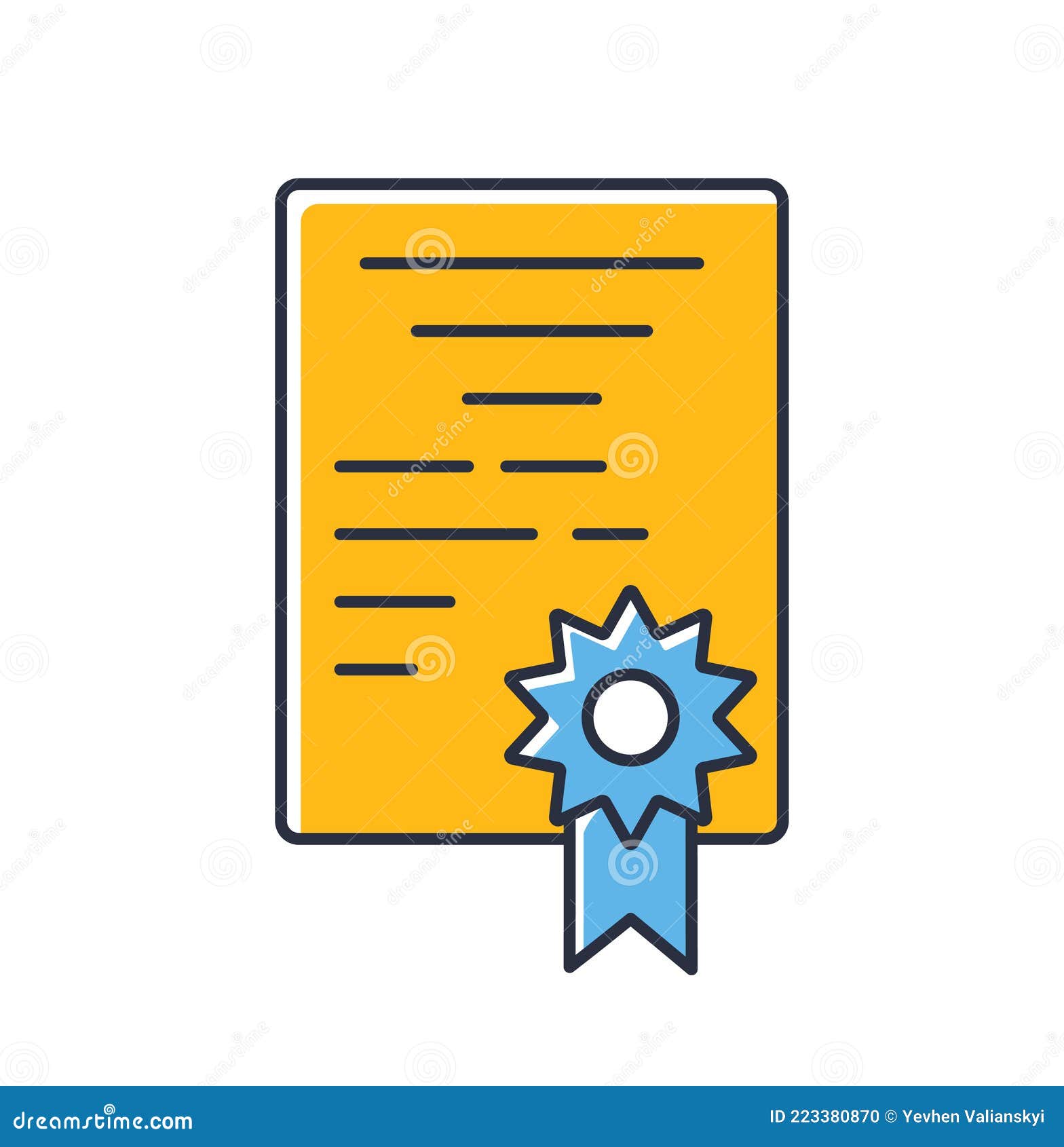 Charter Icon. Certificate Isolated On White Background. Design Elements ...