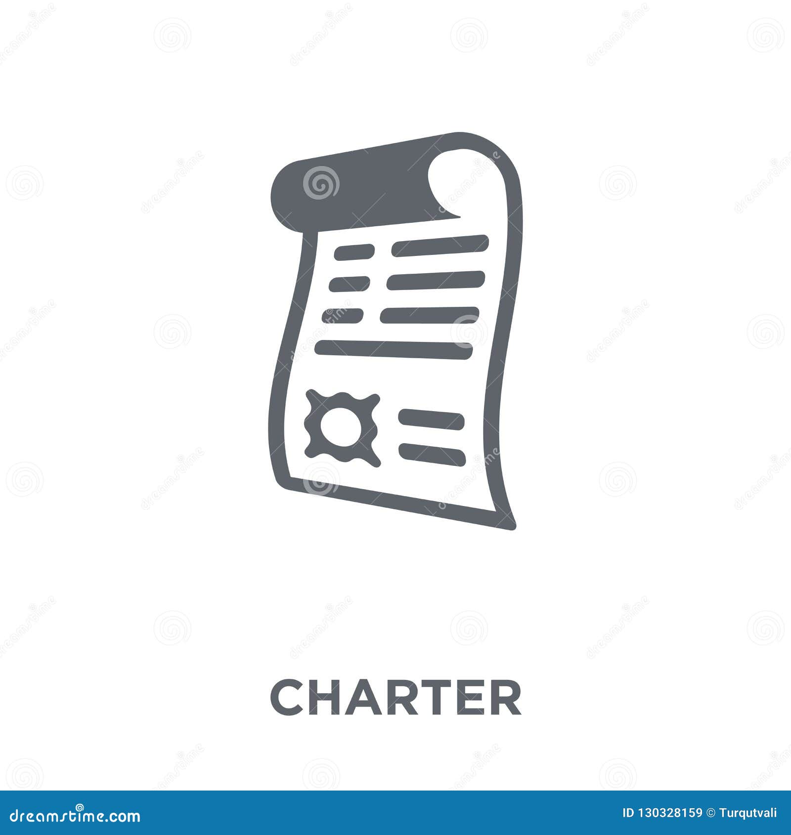 Charter Icon. Certificate Isolated On White Background. Design Elements ...