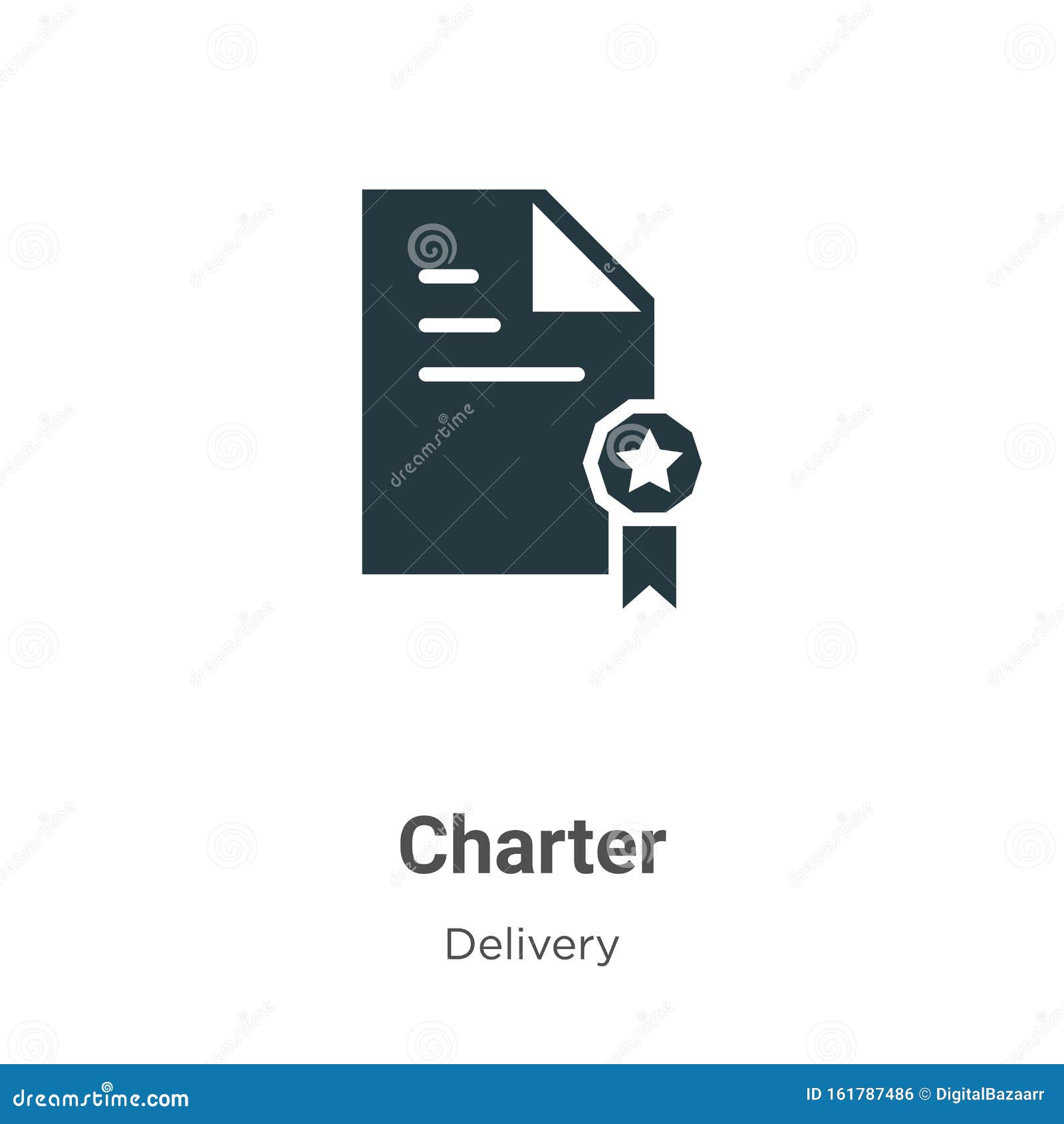 Charter Vector Icon On White Background. Flat Vector Charter Icon ...
