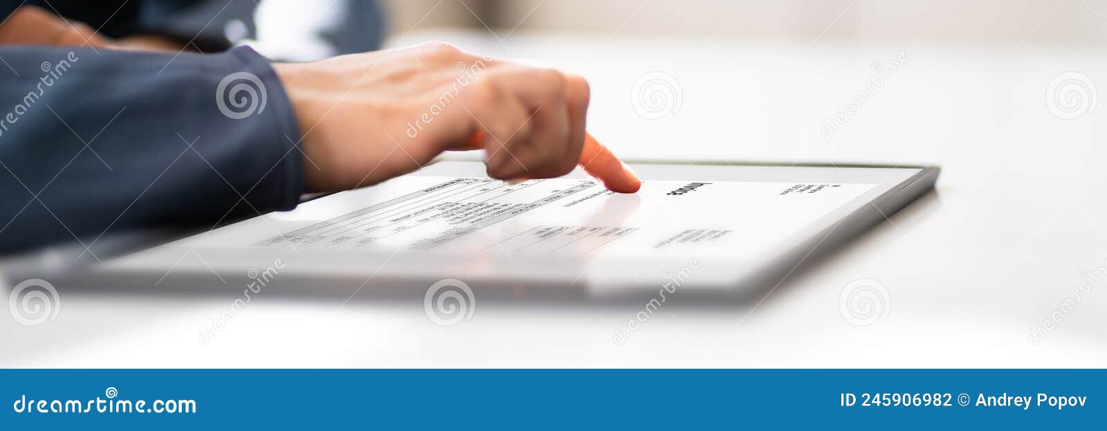 Chartered Accountant E Invoice on Tablet Stock Photo - Image of finance ...