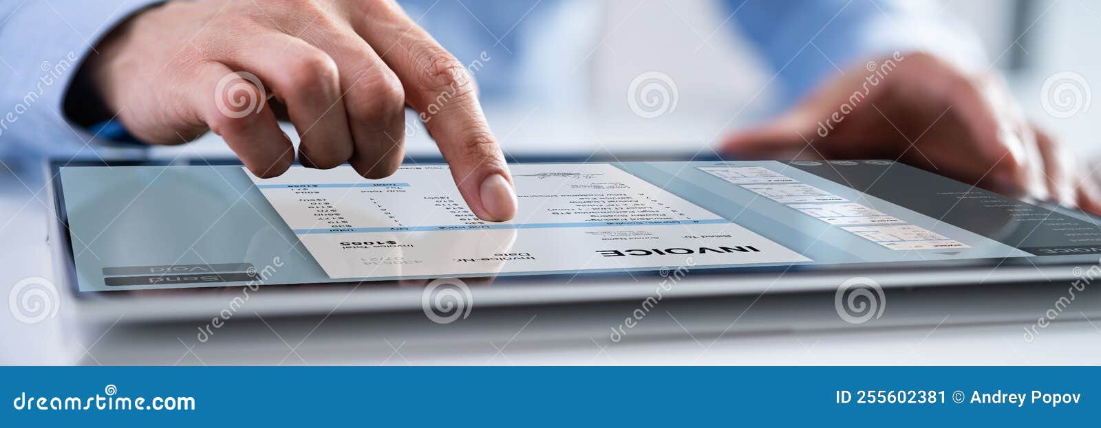 Chartered Accountant E Invoice on Tablet Stock Image - Image of budget ...