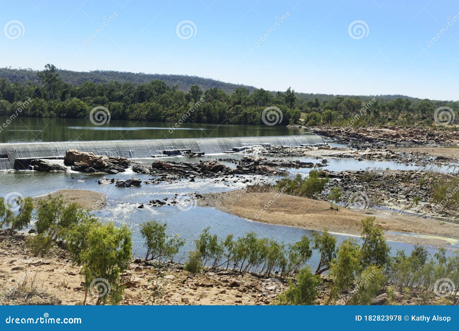 Charters Towers Weir stock photo. Image of burdekin - 182823978