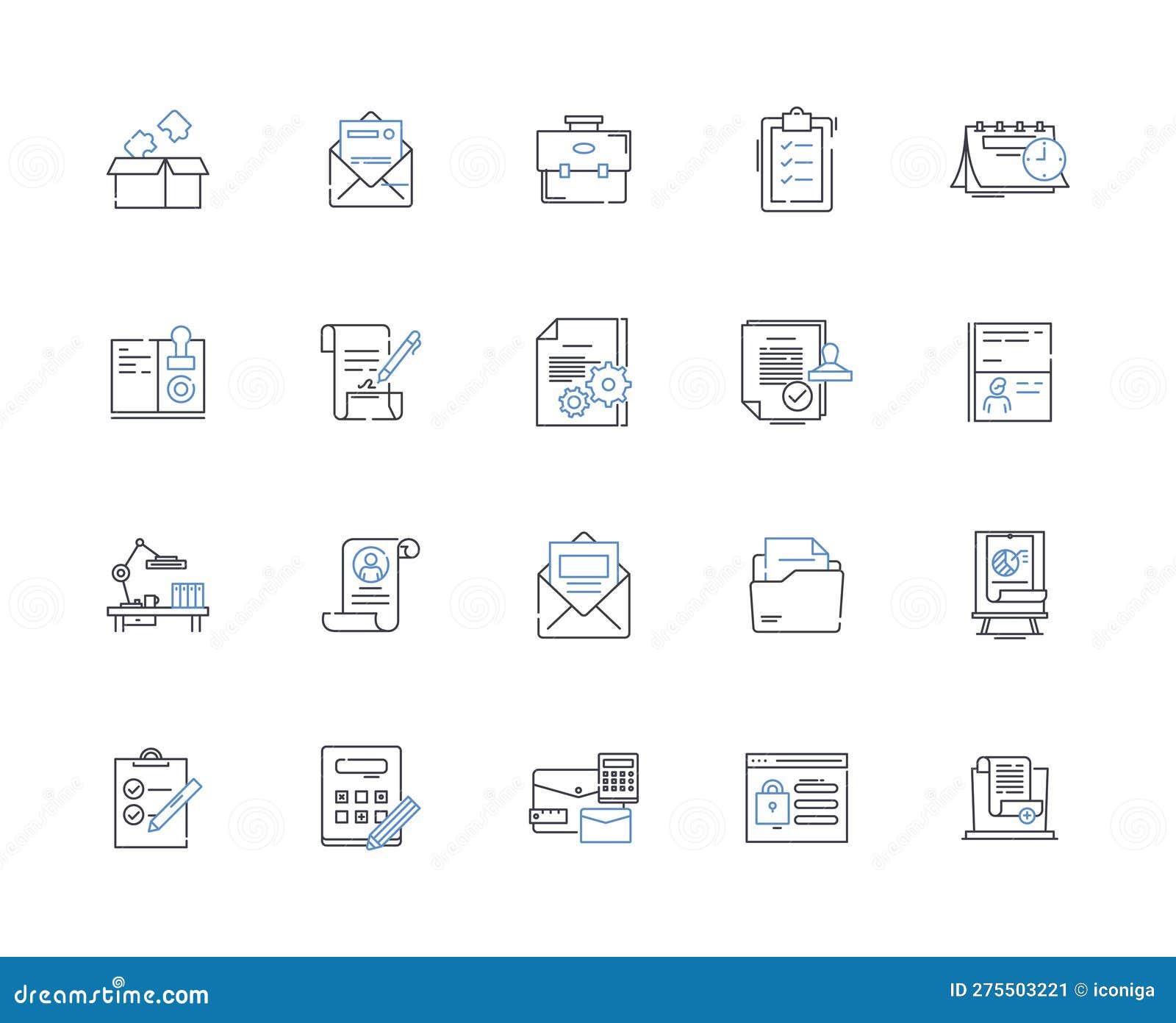 Charting Mission Line Icons Collection. Analysis, Data, Graph ...
