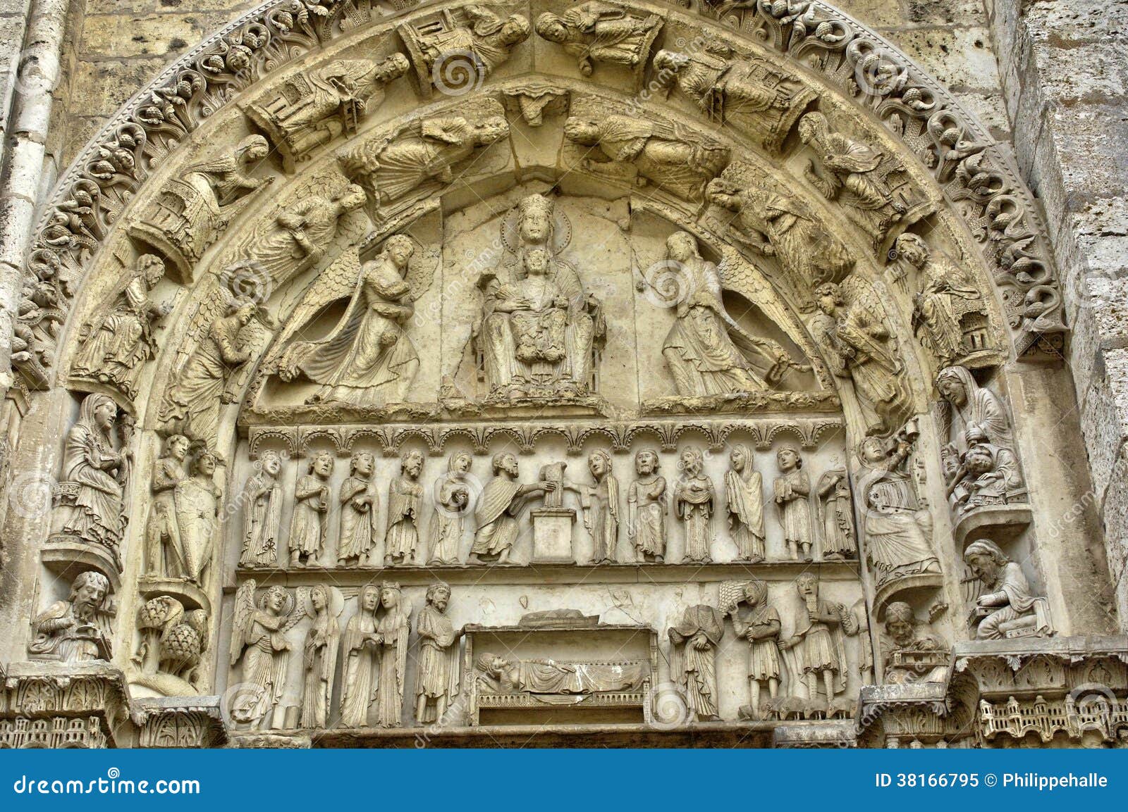 Chartres Cathedral Vaulted Roof And Stained Glass Windows Royalty-Free ...