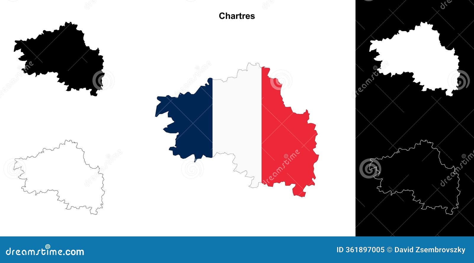 Chartres outline map stock illustration. Illustration of boundary ...