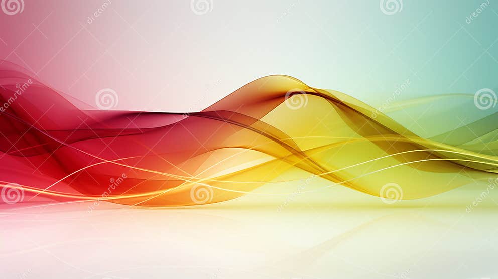 Chartreuse and Maroon Creative Wave Frame Template on White Background ...