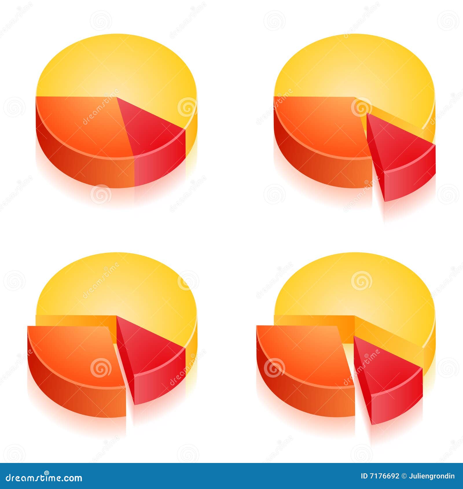 Four Bar Charts, Columns, Infographic For Business Vector Illustration ...