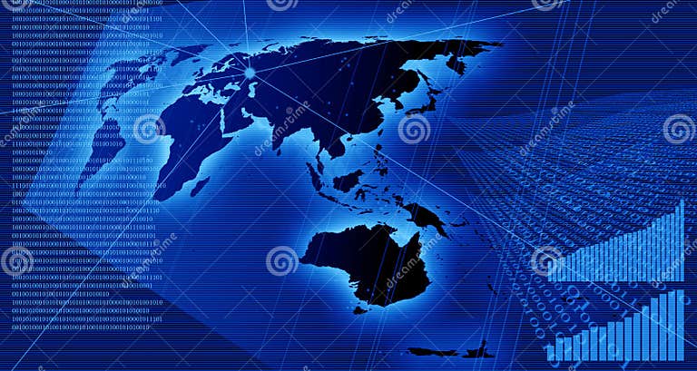 Charts and Data on the World Map Stock Illustration - Illustration of ...