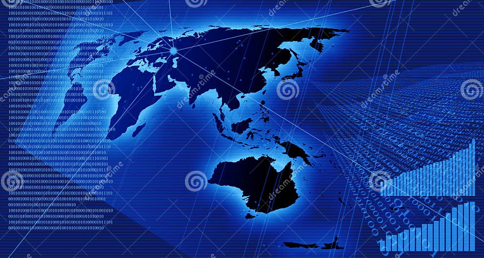 Charts and Data on the World Map Stock Illustration - Illustration of ...