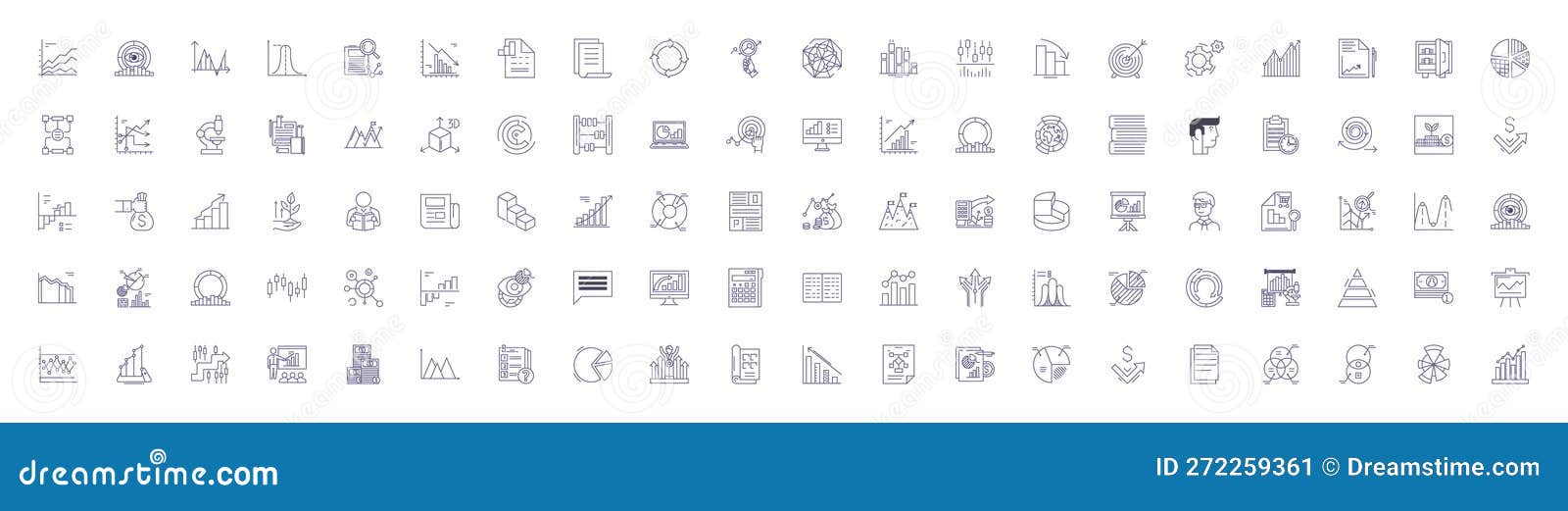 Charts And Diagrams Line Icons Signs Set. Design Collection Of Graphs ... Charts And Diagrams Line Icons Signs Set. Design Collection Of Graphs ...