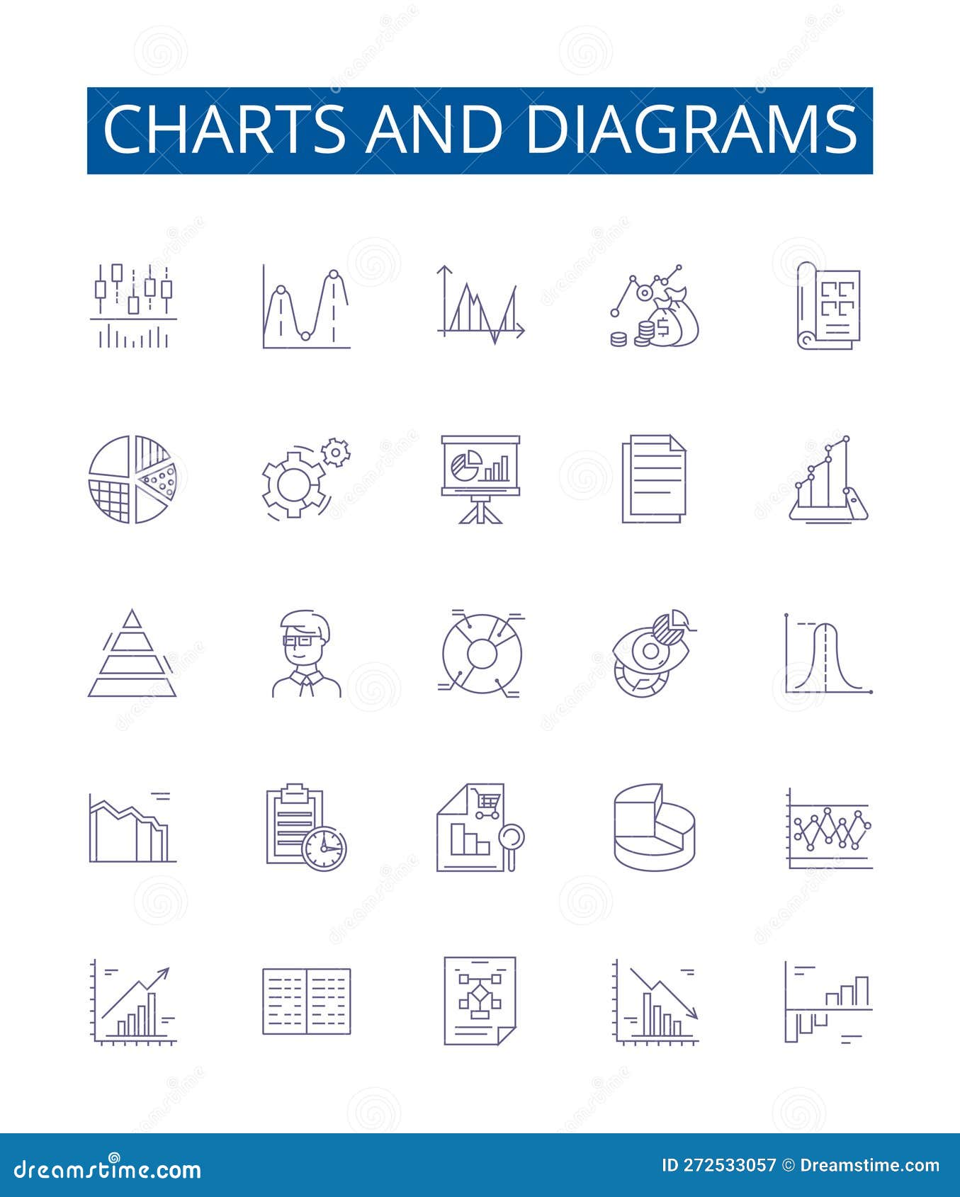 Charts And Diagrams Line Icons Signs Set. Design Collection Of Graphs ... Charts And Diagrams Line Icons Signs Set. Design Collection Of Graphs ...
