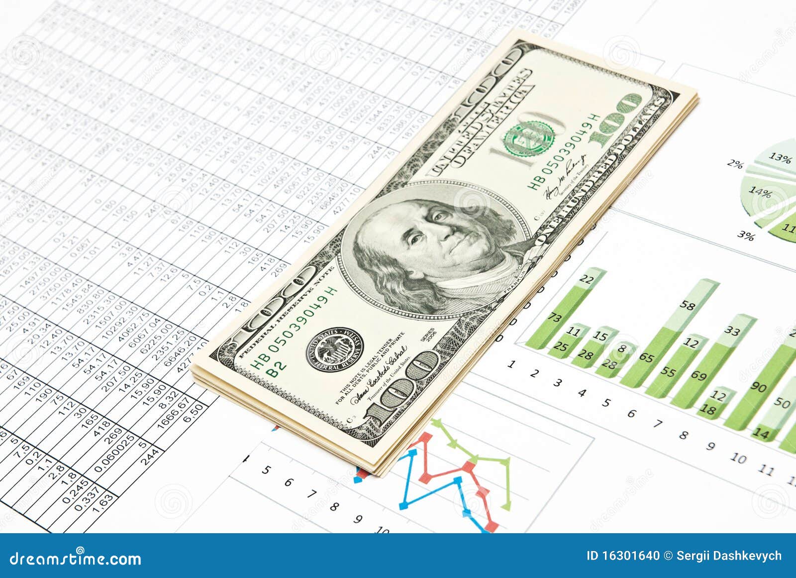 Charts, diagrams and money stock photo. Image of data - 16301640