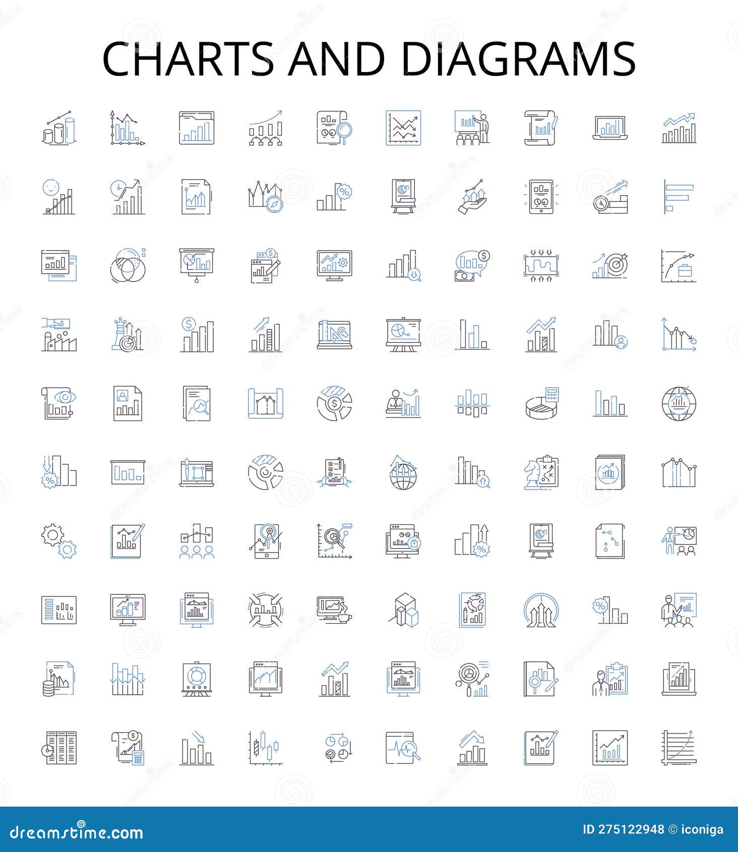 Charts And Diagrams Outline Icons Collection. Charts, Diagrams, Graphs ... Charts And Diagrams Outline Icons Collection. Charts, Diagrams, Graphs ...