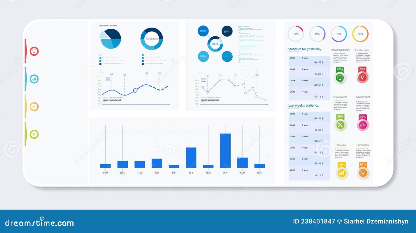 Charts and Graph, Analysis Business Accounting, Statistics Concept ...