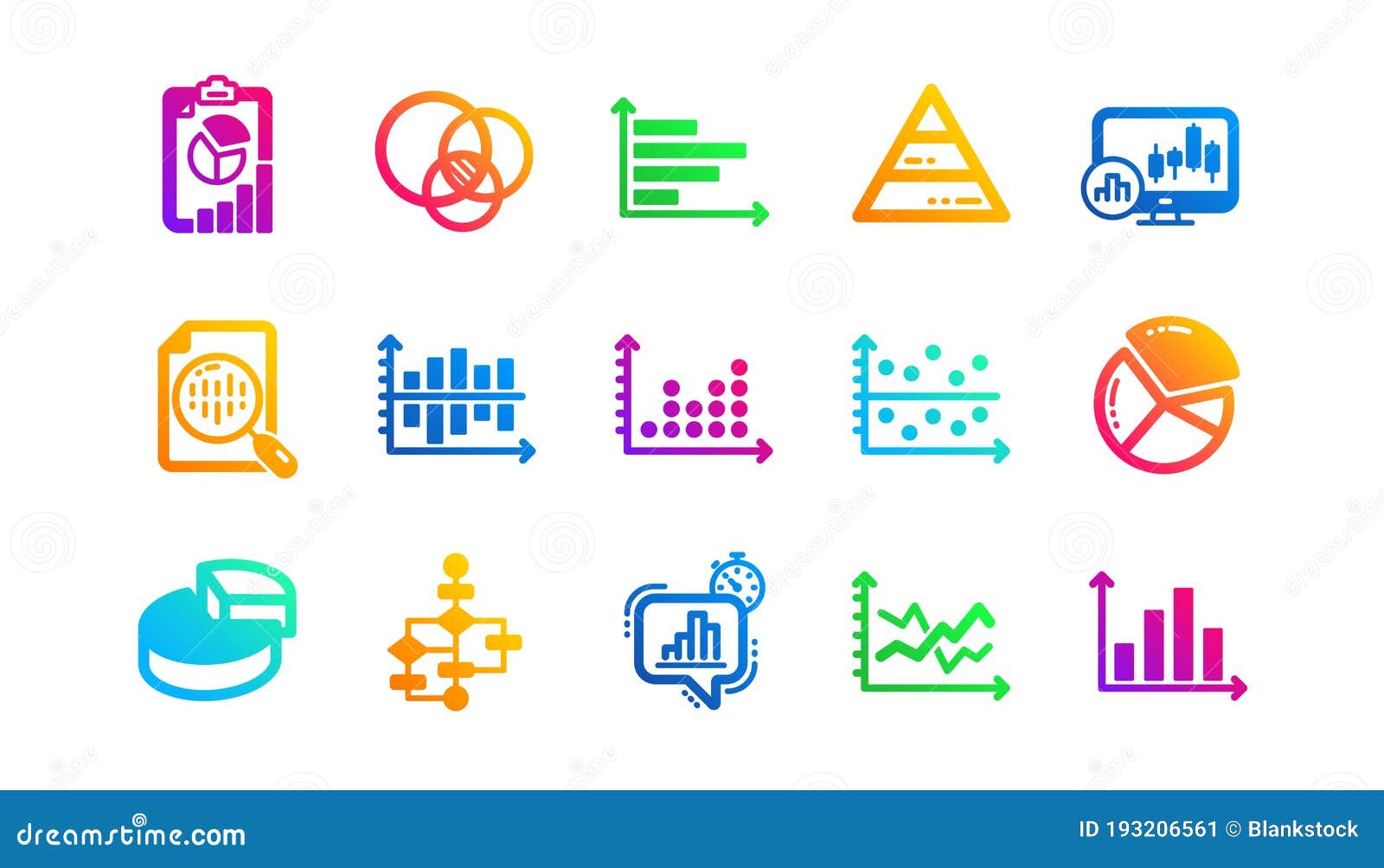 Charts and Graphs Icons. Infochart, Block Diagram and Algorithm. Classic Icon Set. Vector Stock ...
