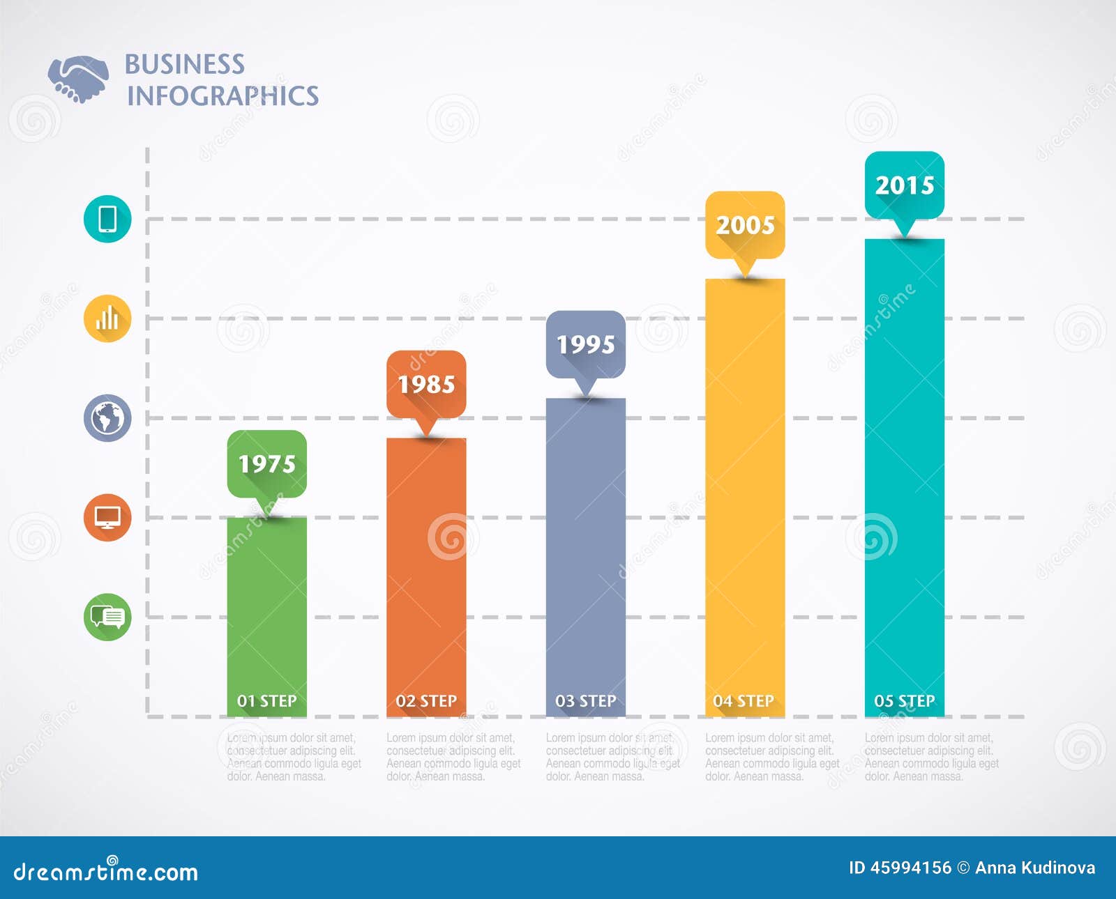 Charts and Graphs Infographic with Pointers and Text in Retro St Stock ...