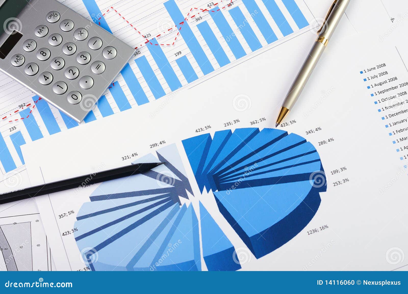 Charts and graphs of sales stock photo. Image of corporate - 14116060