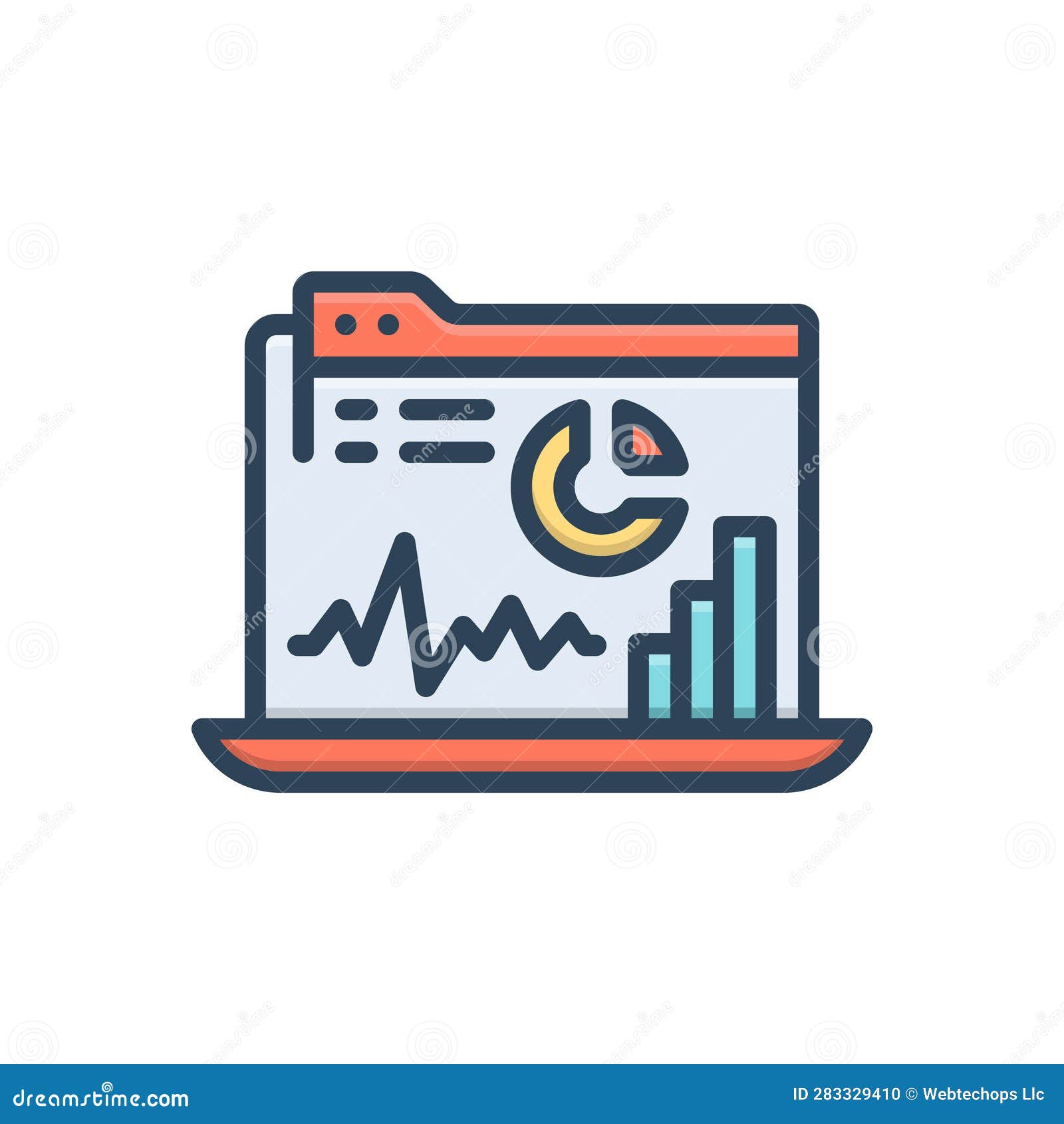Color Illustration Icon for Charts, Business and Online Stock ...