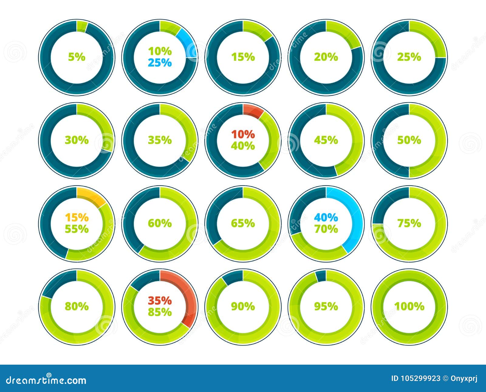 Charts and Pie Graphs. Vector Infographics Stock Vector - Illustration ...