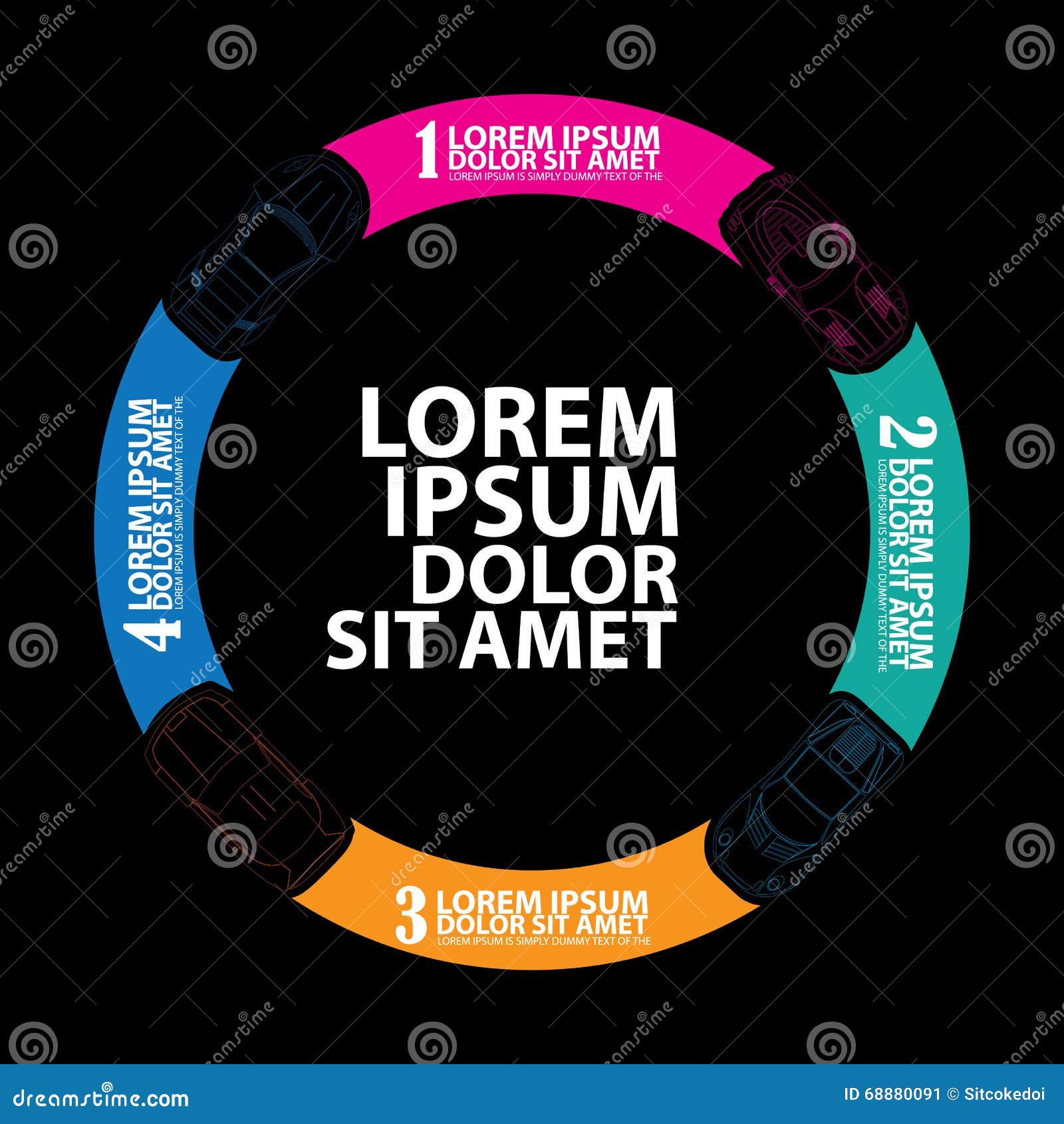 Charts Racing Car Around Circle. Stock Vector - Illustration of racing ...