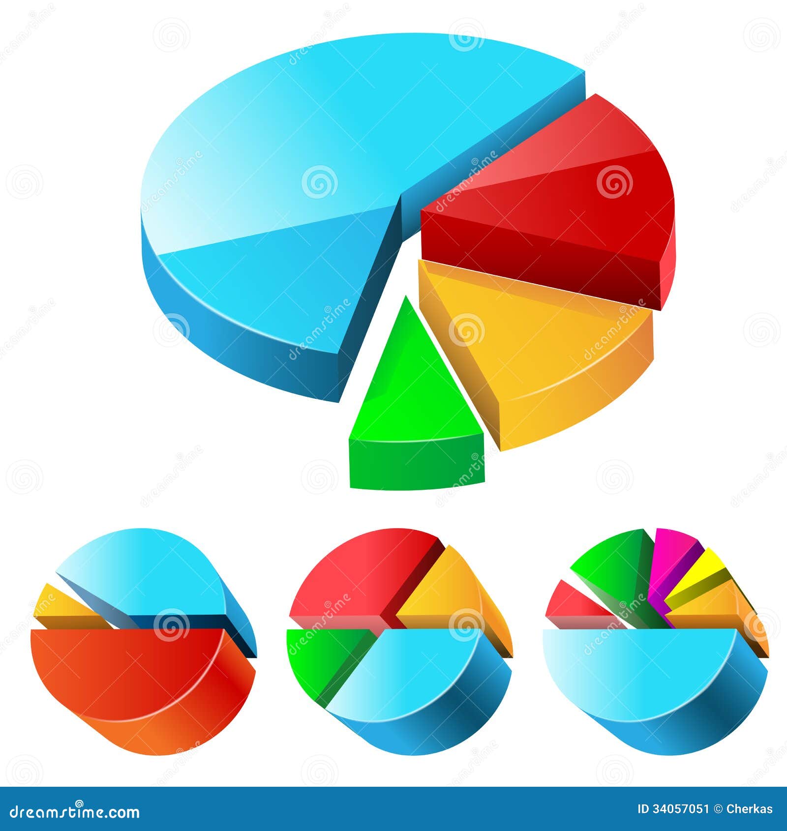 Charts set stock illustration. Illustration of graphic - 34057051