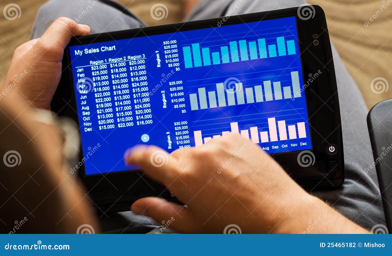Charts on tablet-pc stock photo. Image of mobile, internet - 25465182