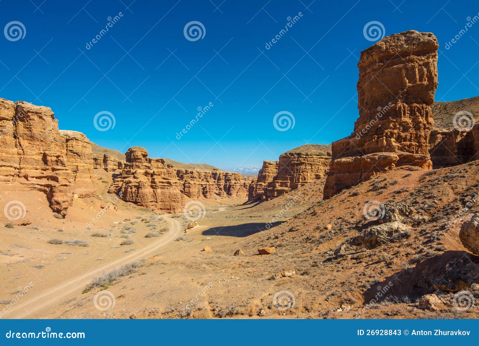 Charyn Canyon stock image. Image of perspective, almaty - 26928843