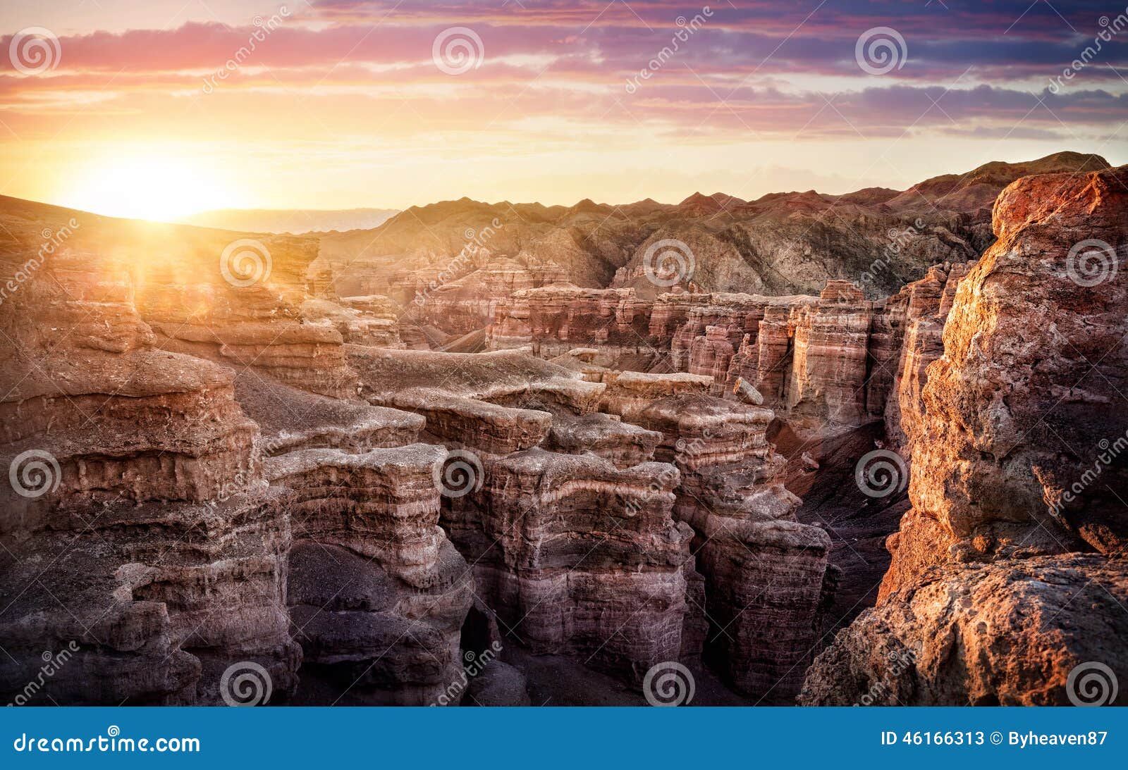 Charyn Canyon in Kazakhstan Stock Image - Image of adventure, hill ...