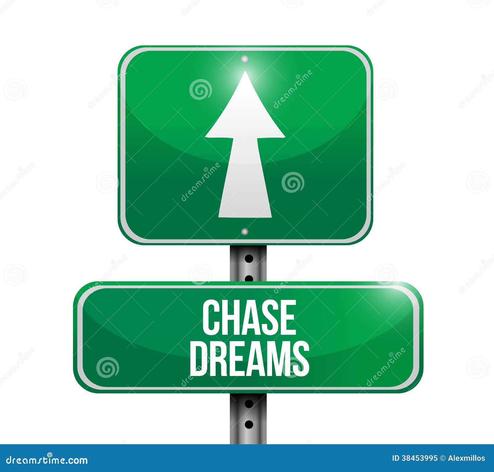 Chase Dreams Sign Illustration Design Stock Illustration - Illustration ...