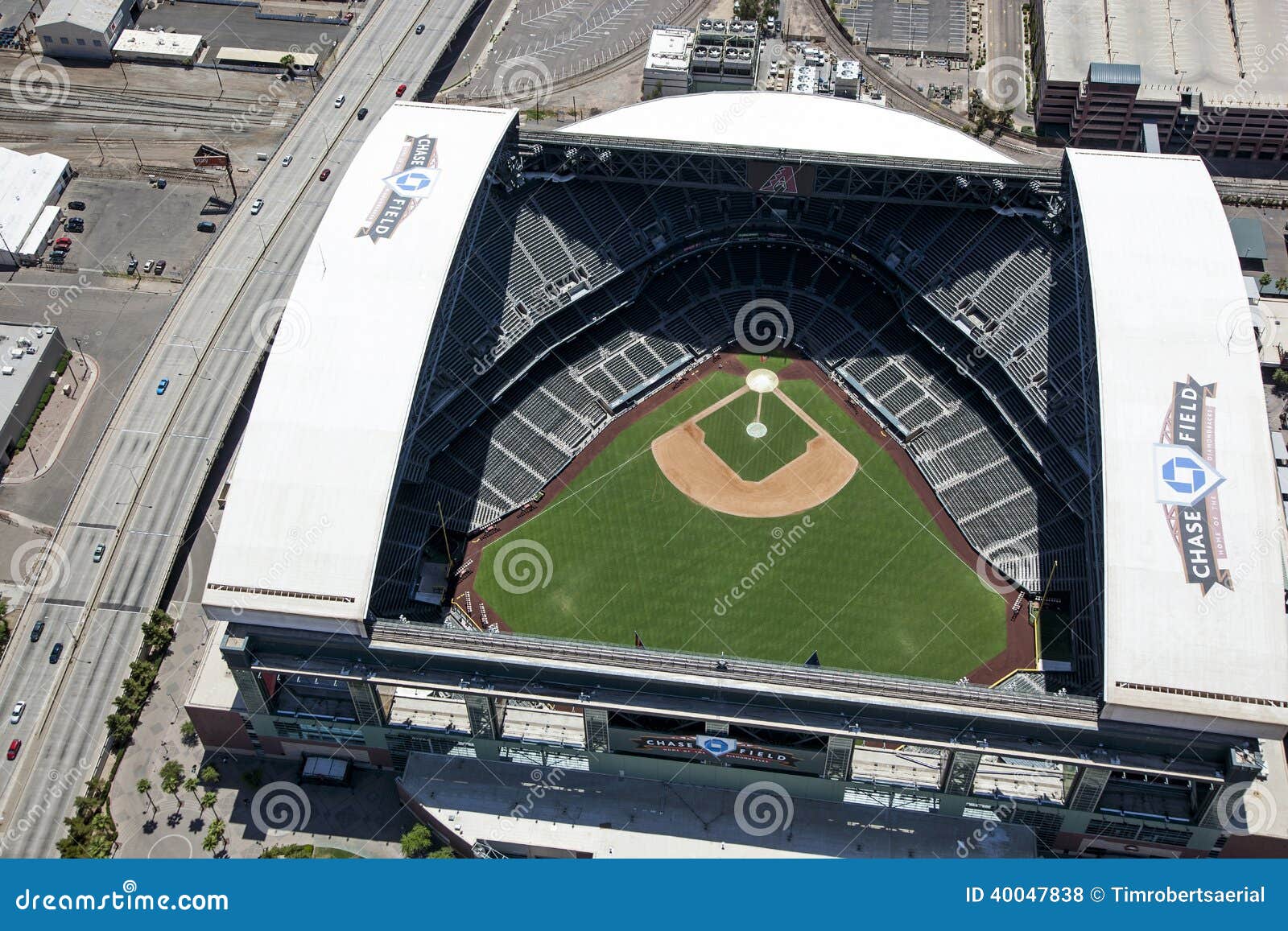 Chase Field editorial stock photo. Image of aerial, open - 40047838
