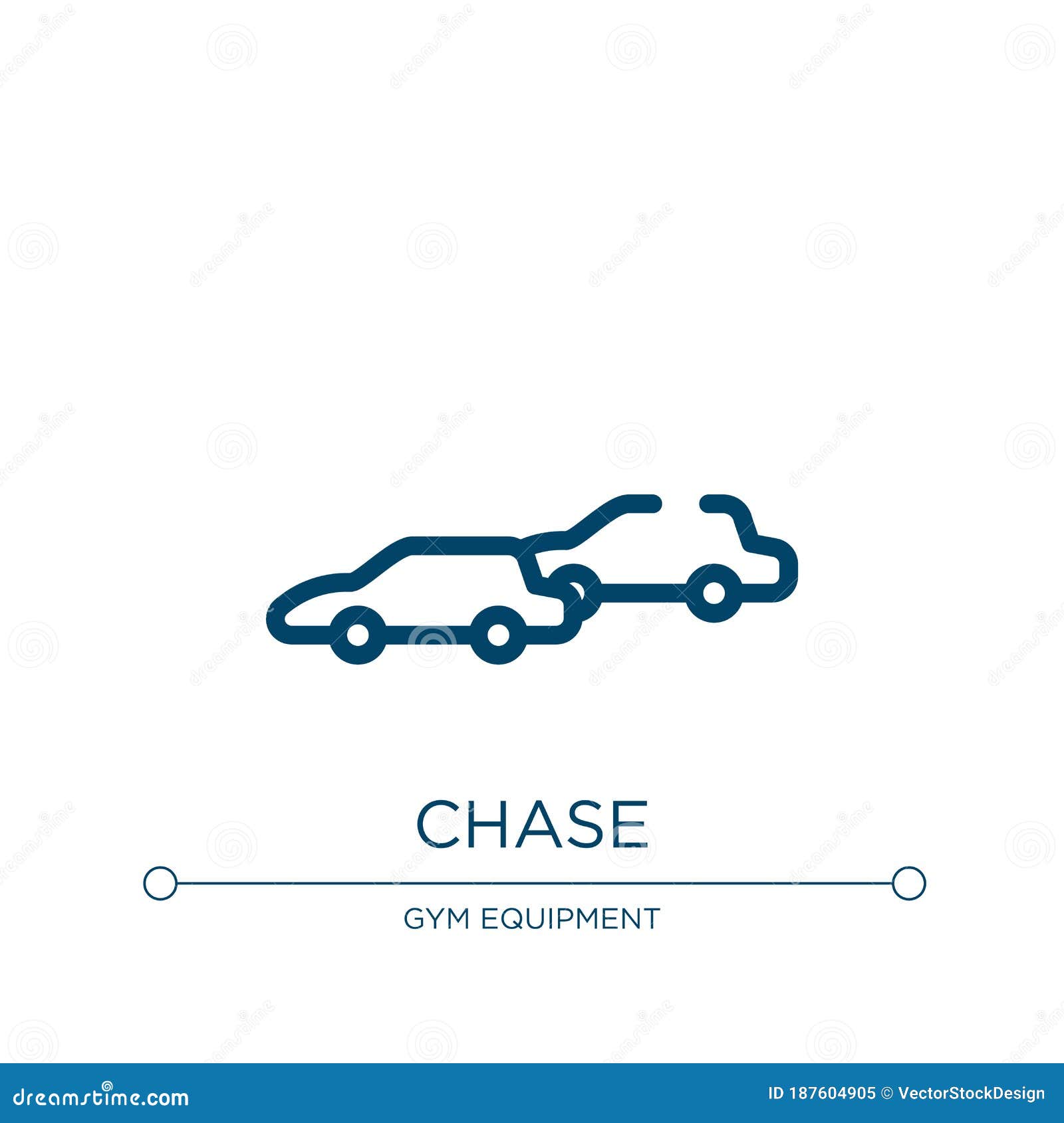 Chase Icon. Linear Vector Illustration from Racing Collection. Outline ...