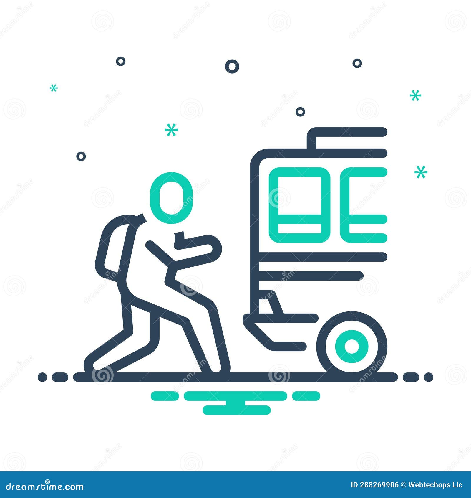 Mix Icon for Chase, Pursue and Behind Stock Illustration - Illustration ...