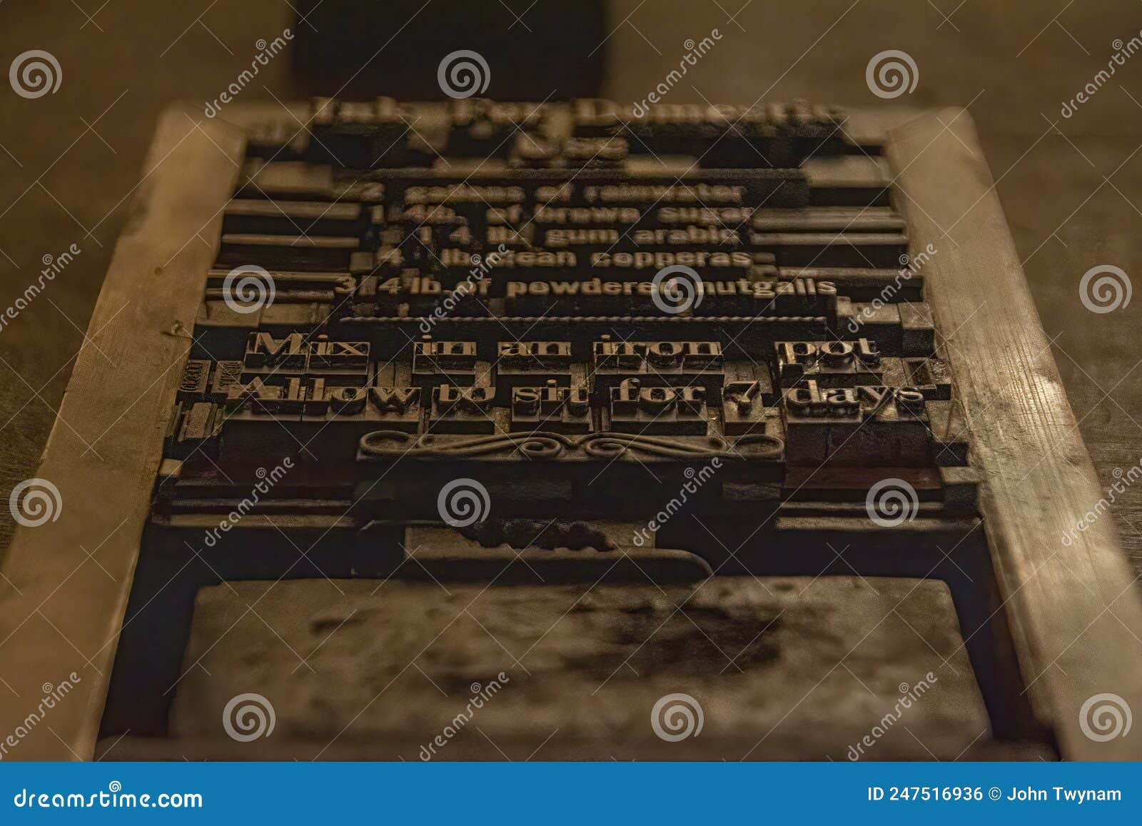 Letterpress Printing - Chase with Ink Recipe Stock Photo - Image of ...