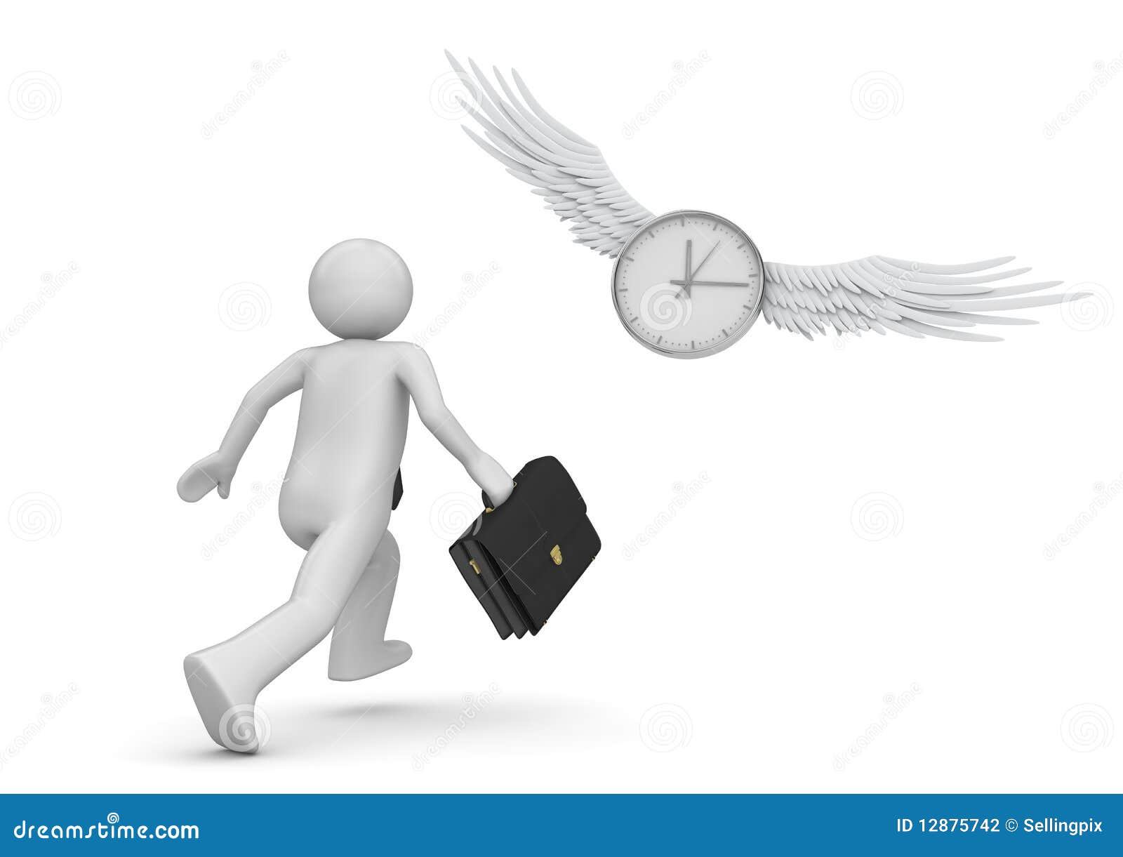 Chase the time stock illustration. Illustration of business - 12875742