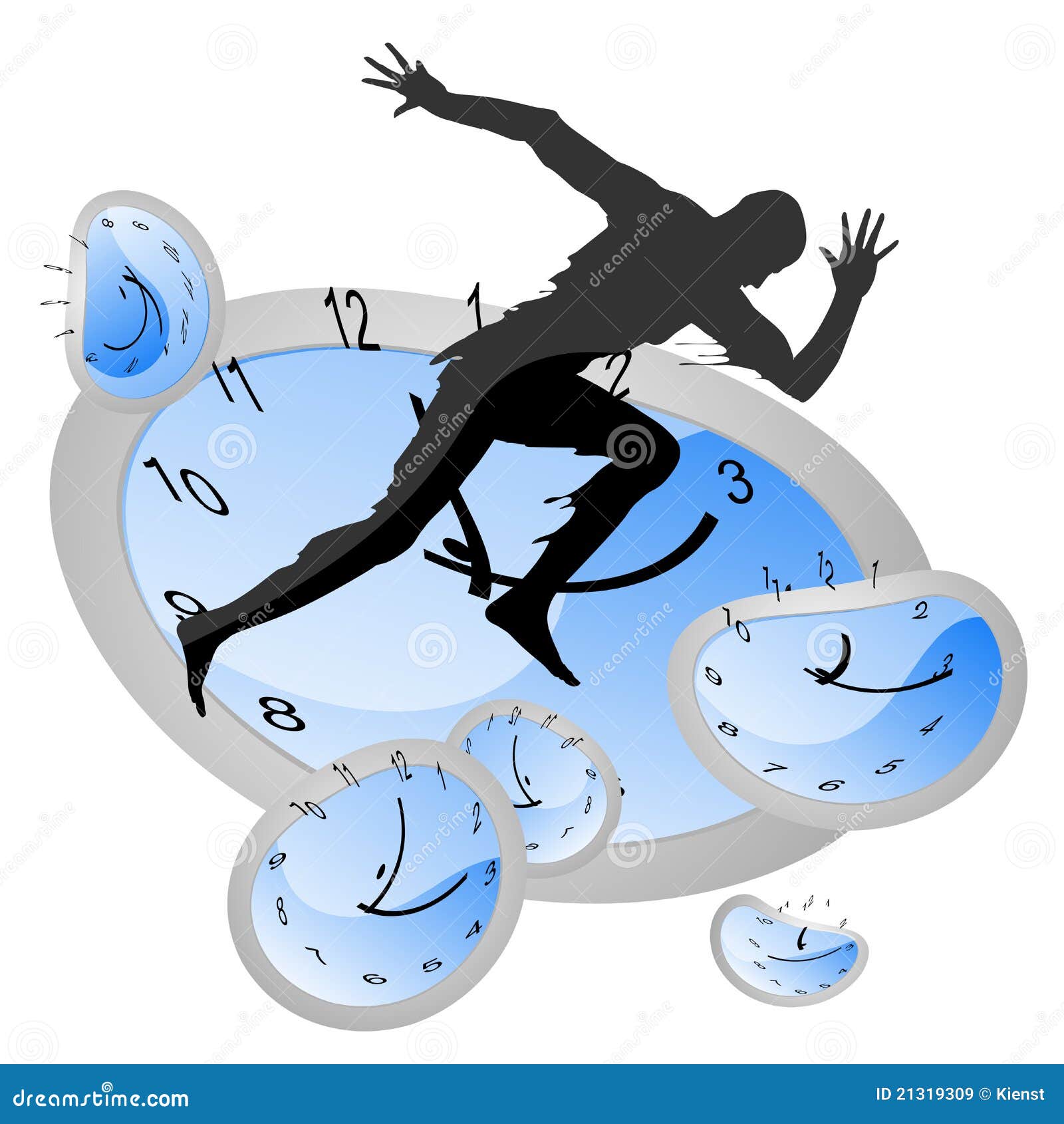Chase the time stock vector. Illustration of goal, destination - 21319309