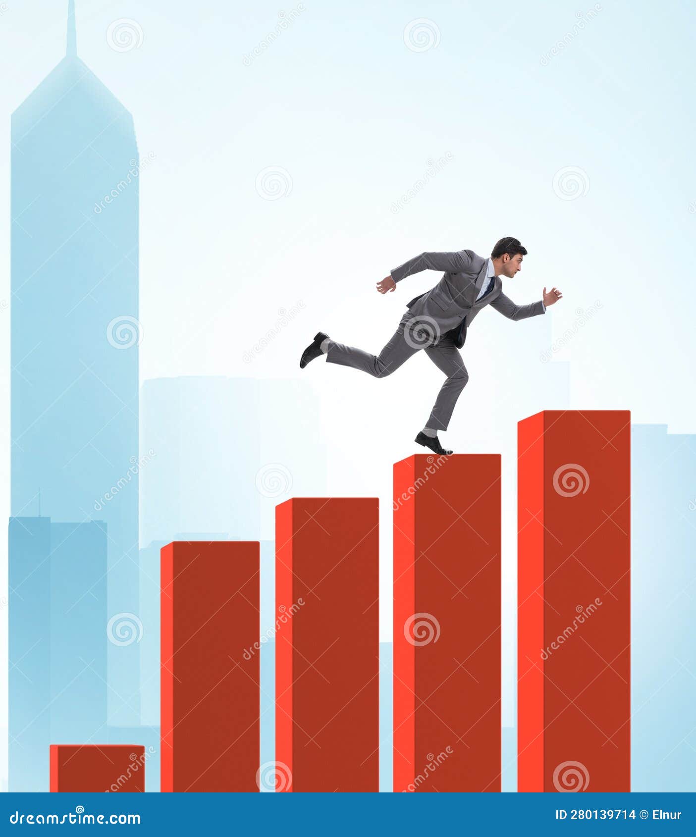 Chasing Business People in Competition Concept Stock Photo - Image of ...