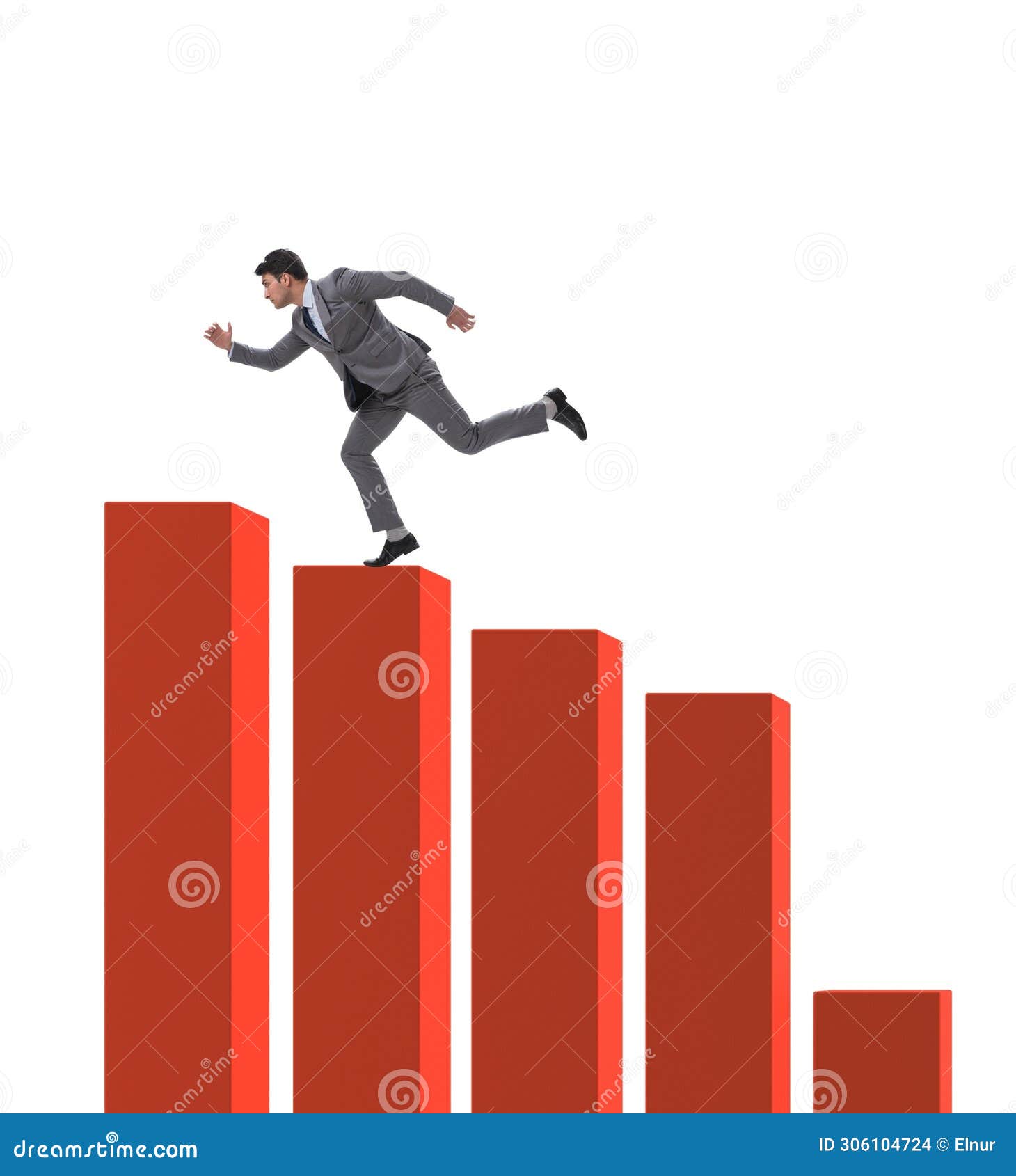 The Chasing Business People in Competition Concept Stock Photo - Image ...