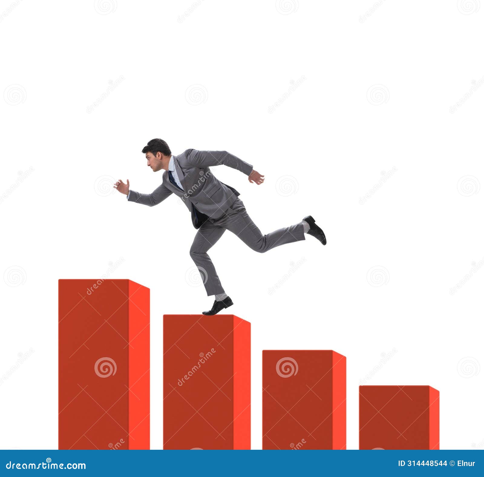 The Chasing Business People in Competition Concept Stock Photo - Image ...