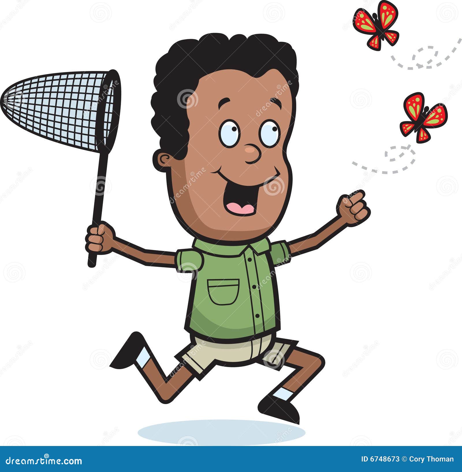 Chasing Butterflies stock vector. Illustration of child - 6748673
