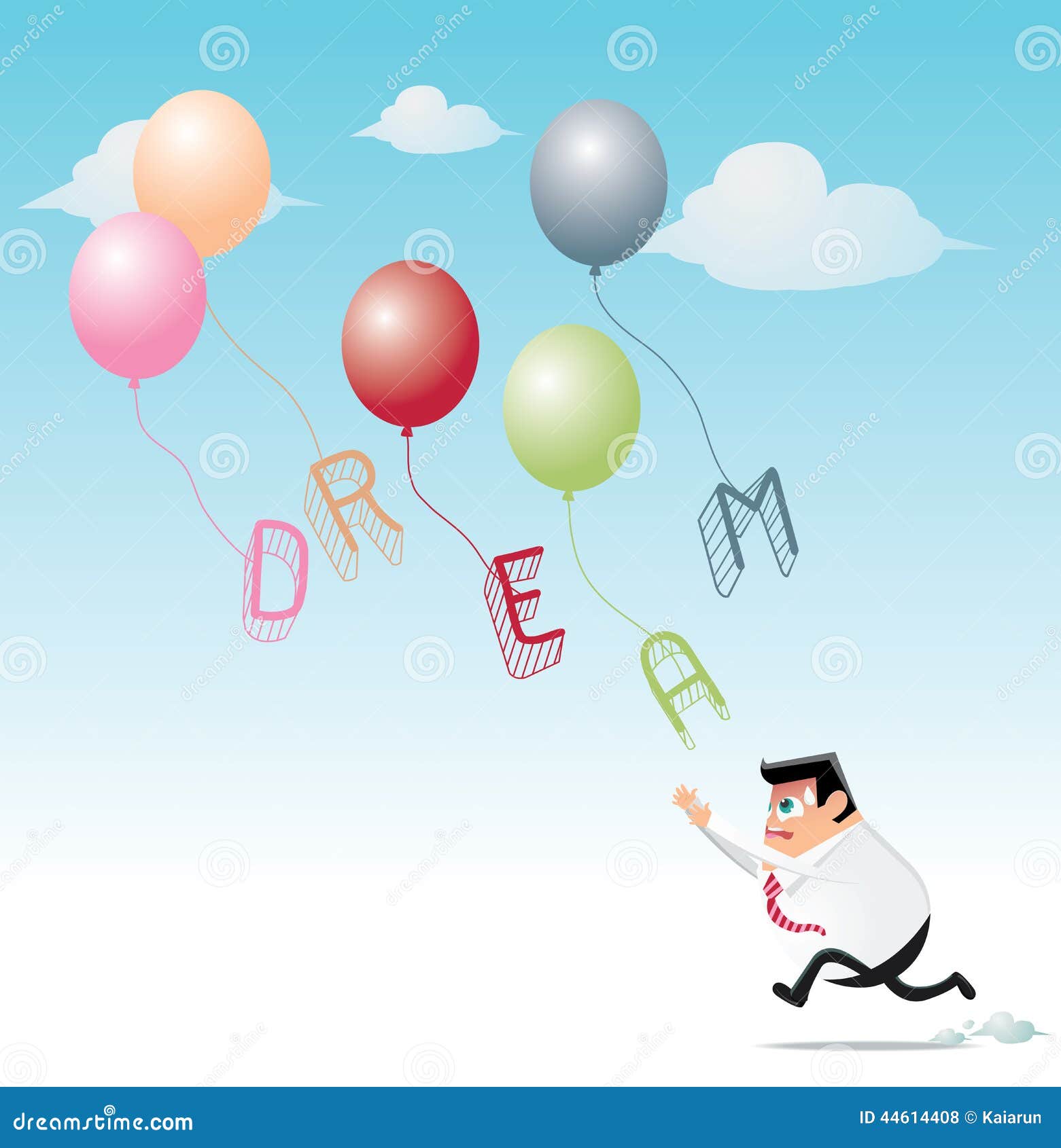 Chasing the DREAM stock vector. Illustration of target - 44614408