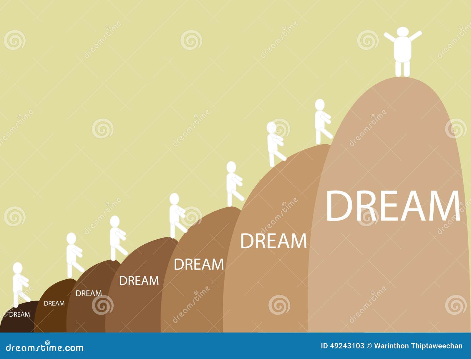 Chasing dream stock vector. Illustration of concept, vector - 49243103